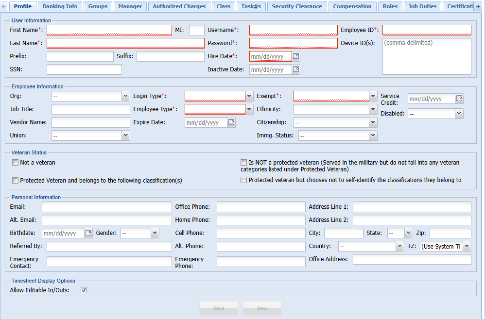 How to: Create Employee Profiles