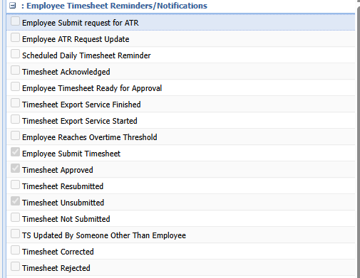 Employee Timesheet Reminders/Notifications